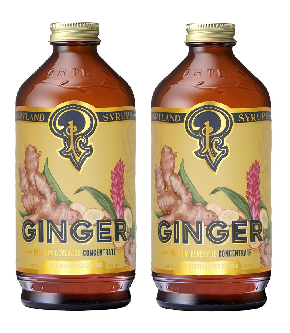 Portland Syrups Authentic Ginger Syrup - Intense Ginger Flavor with ...