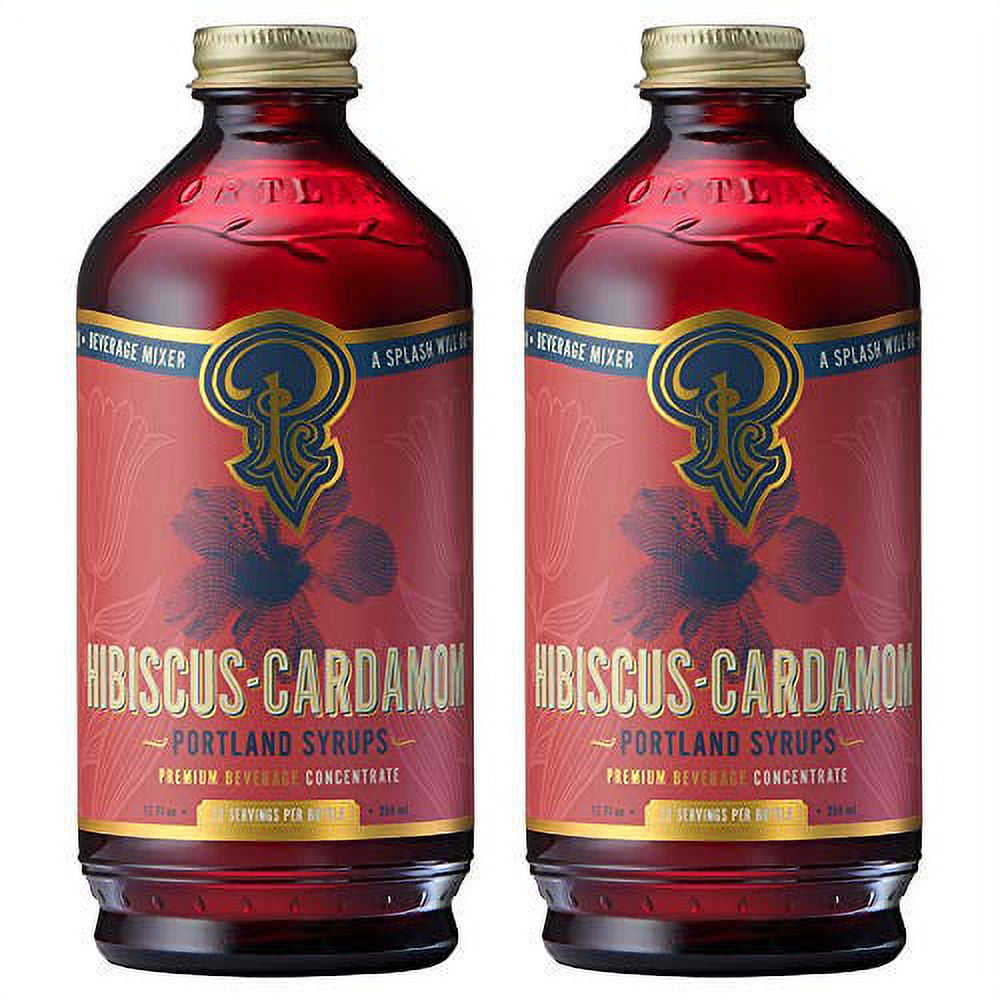 Portland Syrups Hibiscus Cardamom Syrup (12 Fl Oz (Pack of 2 ...