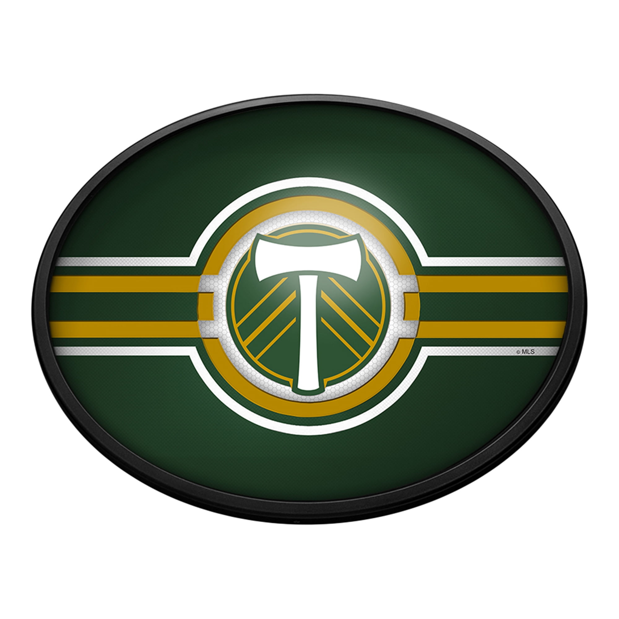 Portland Timbers 18'' x 14'' Slimline Illuminated Striped Oval Wall ...