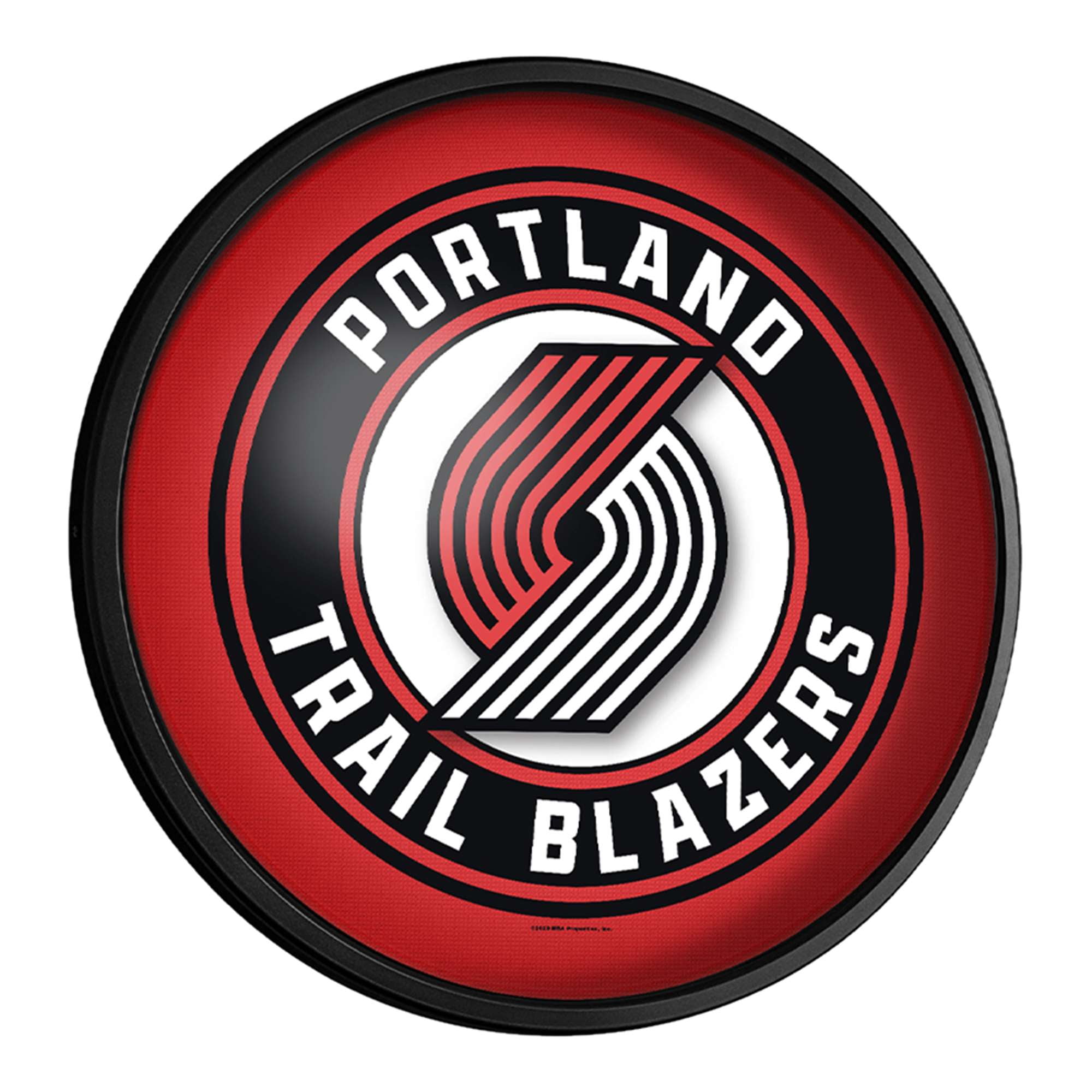 Portland Trail Blazers 18'' Round Slimline Illuminated Wall Sign ...