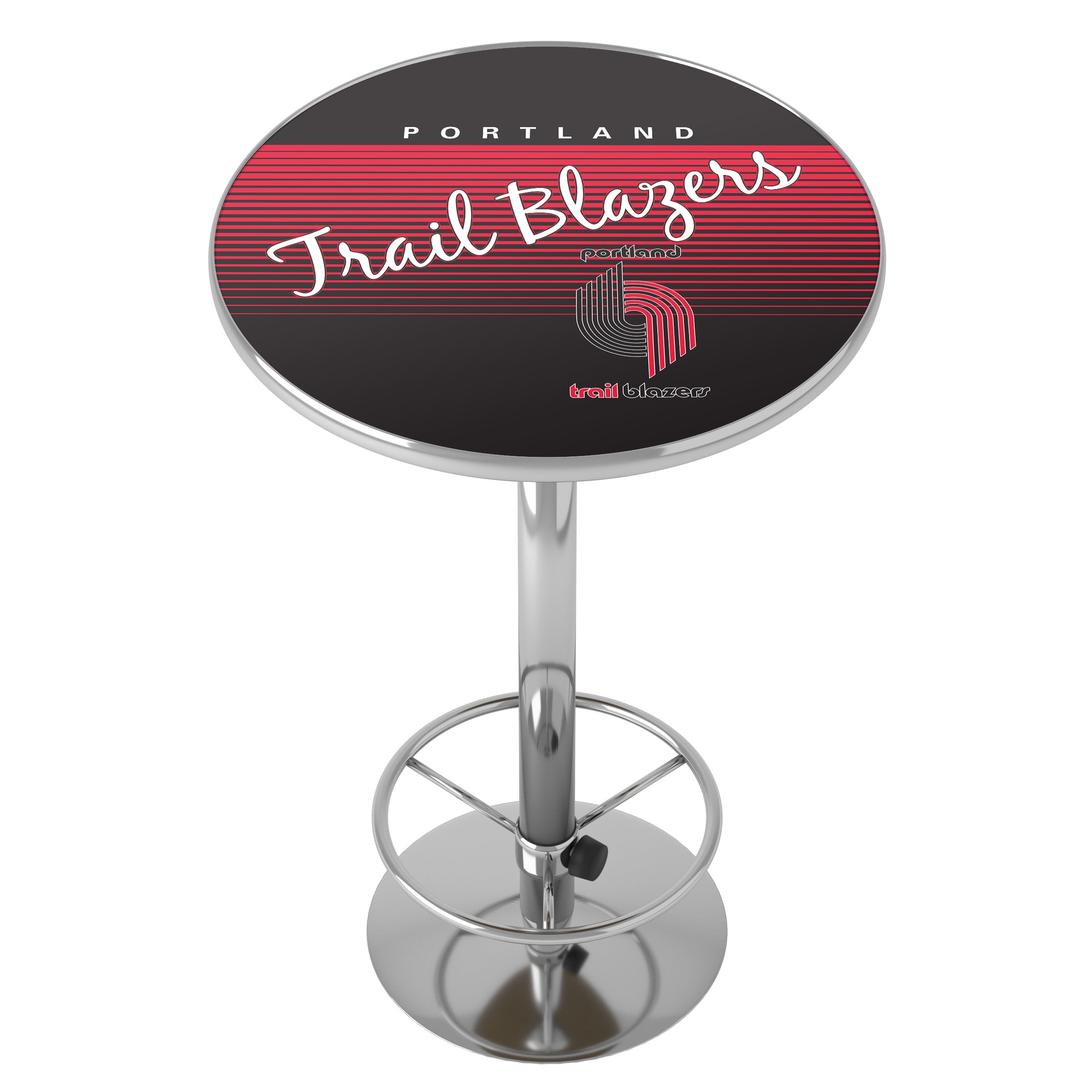 Portland Trail Blazers Hardwood Classics Bar Table with Adjustable ...