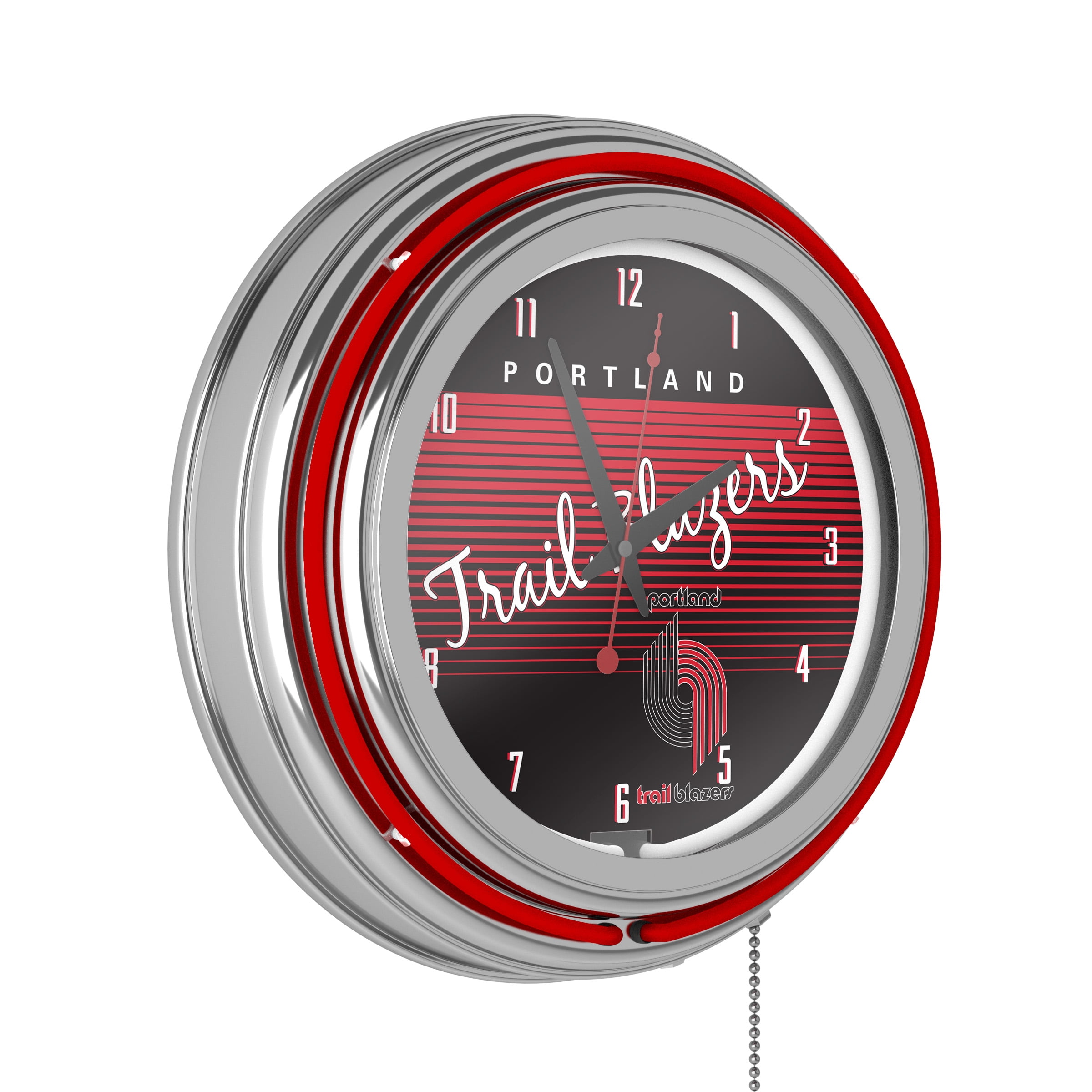 Portland Trail Blazers Hardwood Classics Retro Neon Analog Wall Clock ...