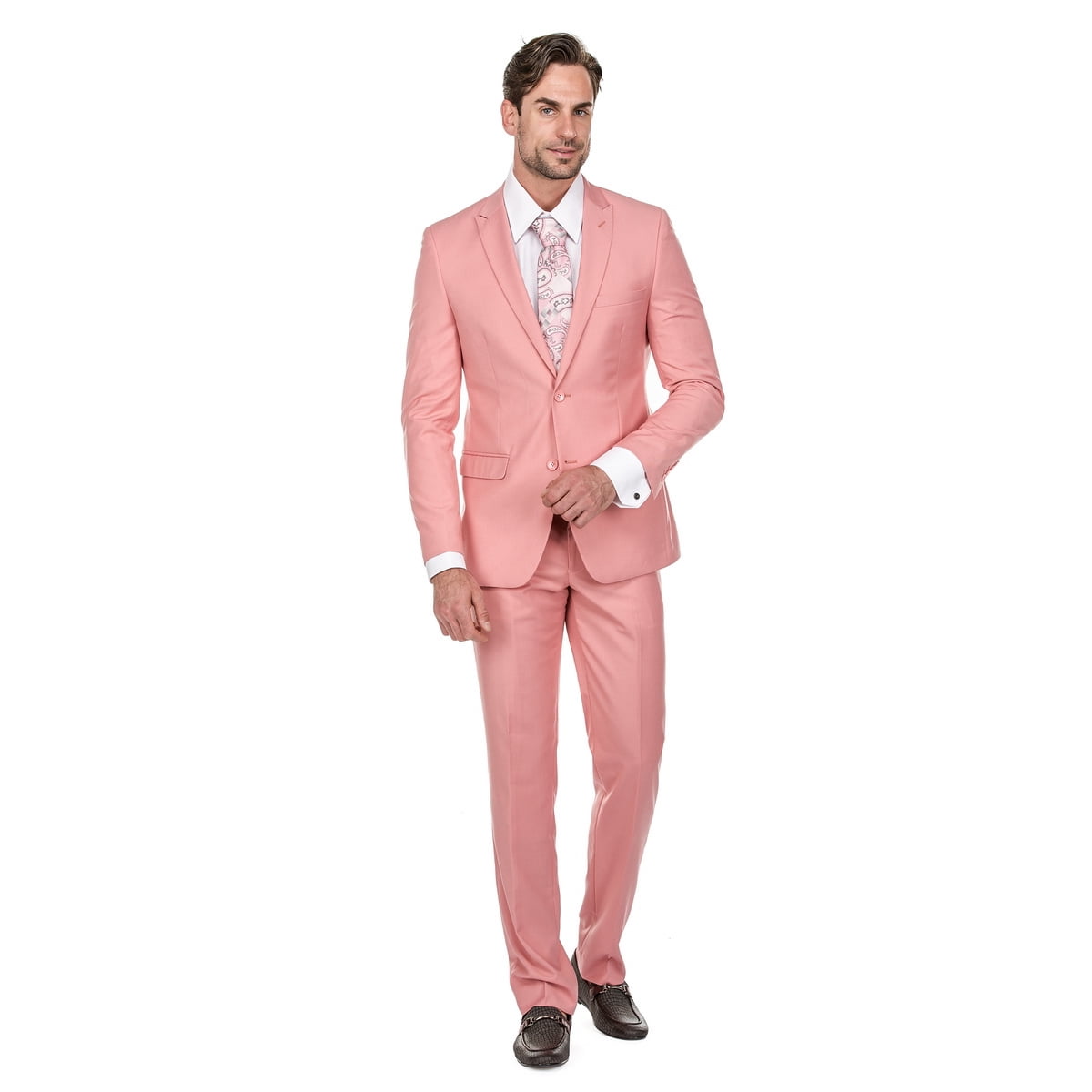 Porto Filo Men's 2 Piece Slim Fit Suit - Walmart.com