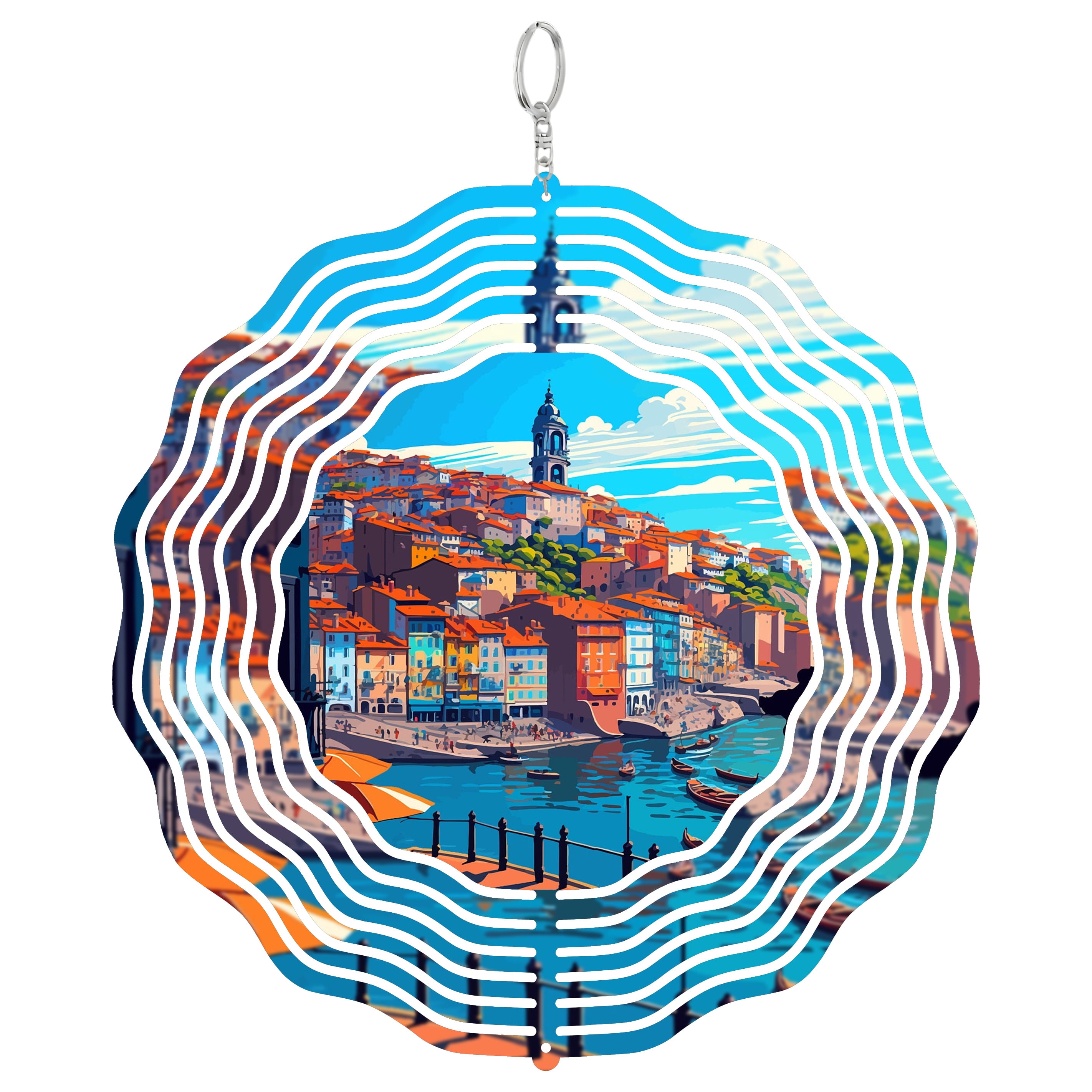 Porto Portugal Douro River 3D Wind Spinner Stainless Steel Kinetic Yard ...