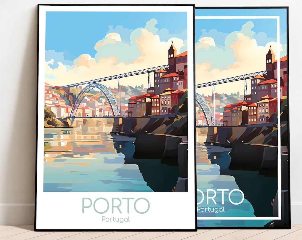 Porto Travel Poster Porto Poster Wall Art Portugal Vintage Poster Porto ...