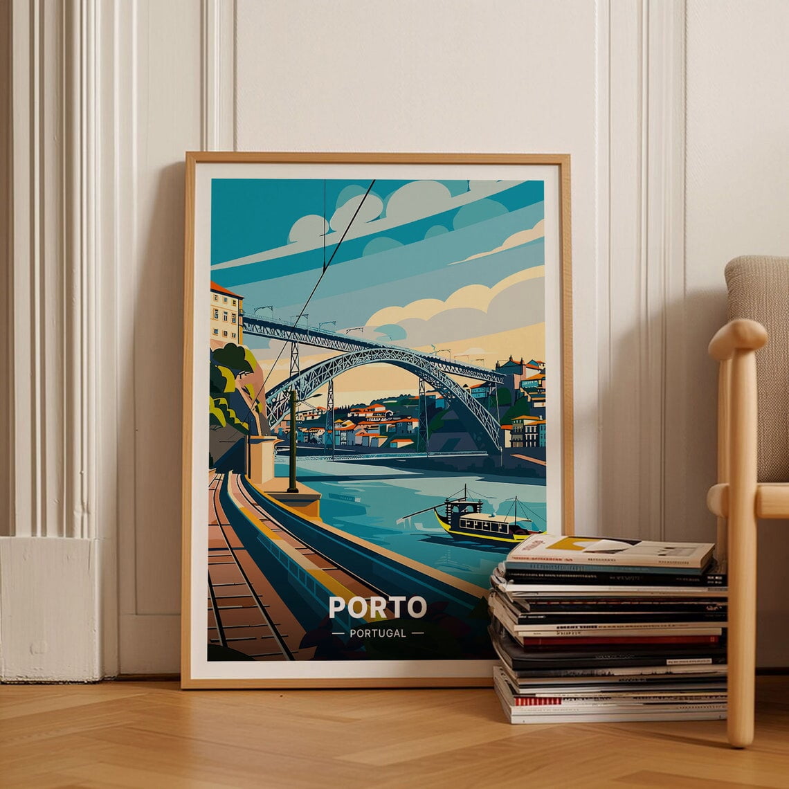 Porto Travel Poster, Portugal Cityscape Art, Wall Decor, Unique Gift ...