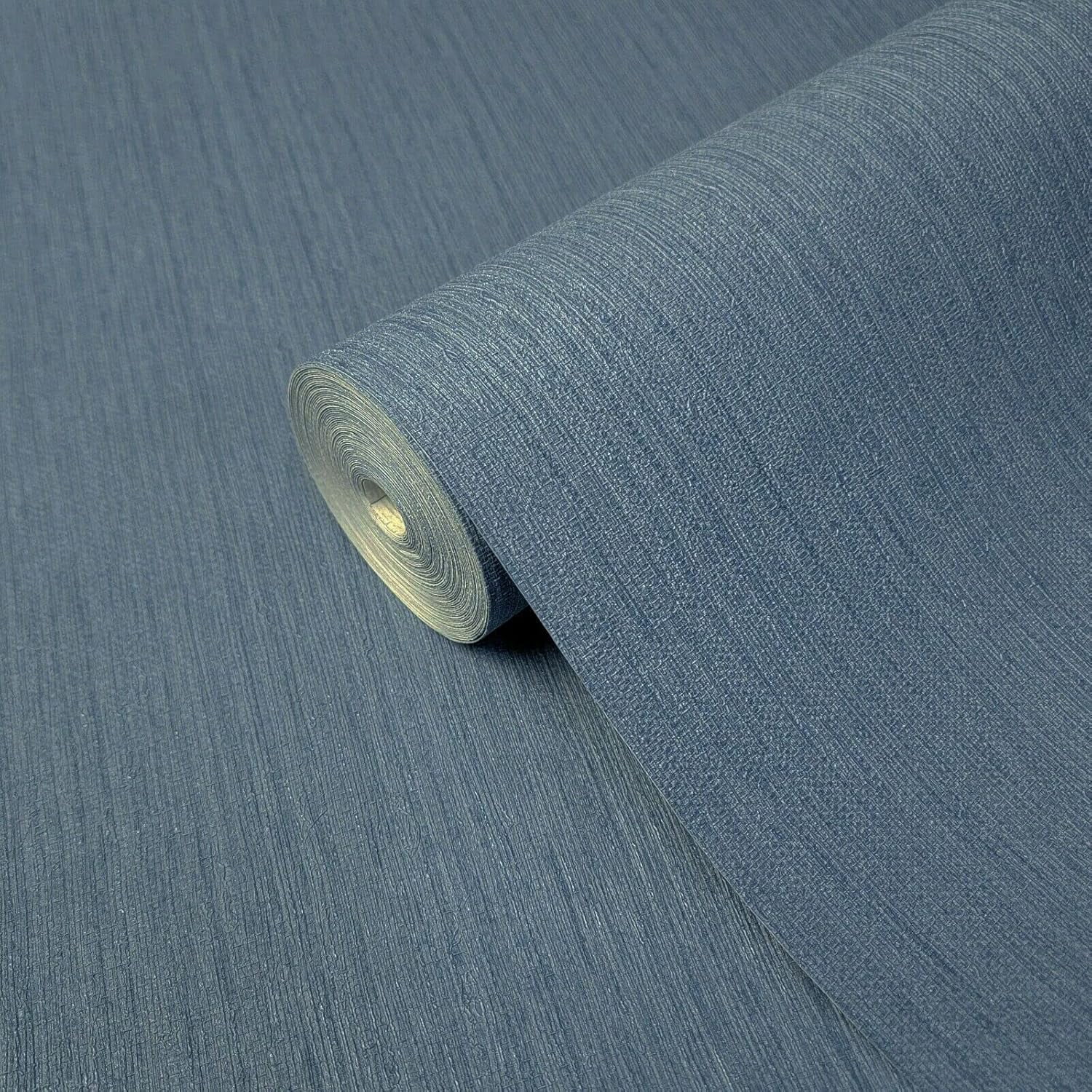 Portofino Italian Plain wallcoverings Denim Blue Vinyl Non-Woven Made ...