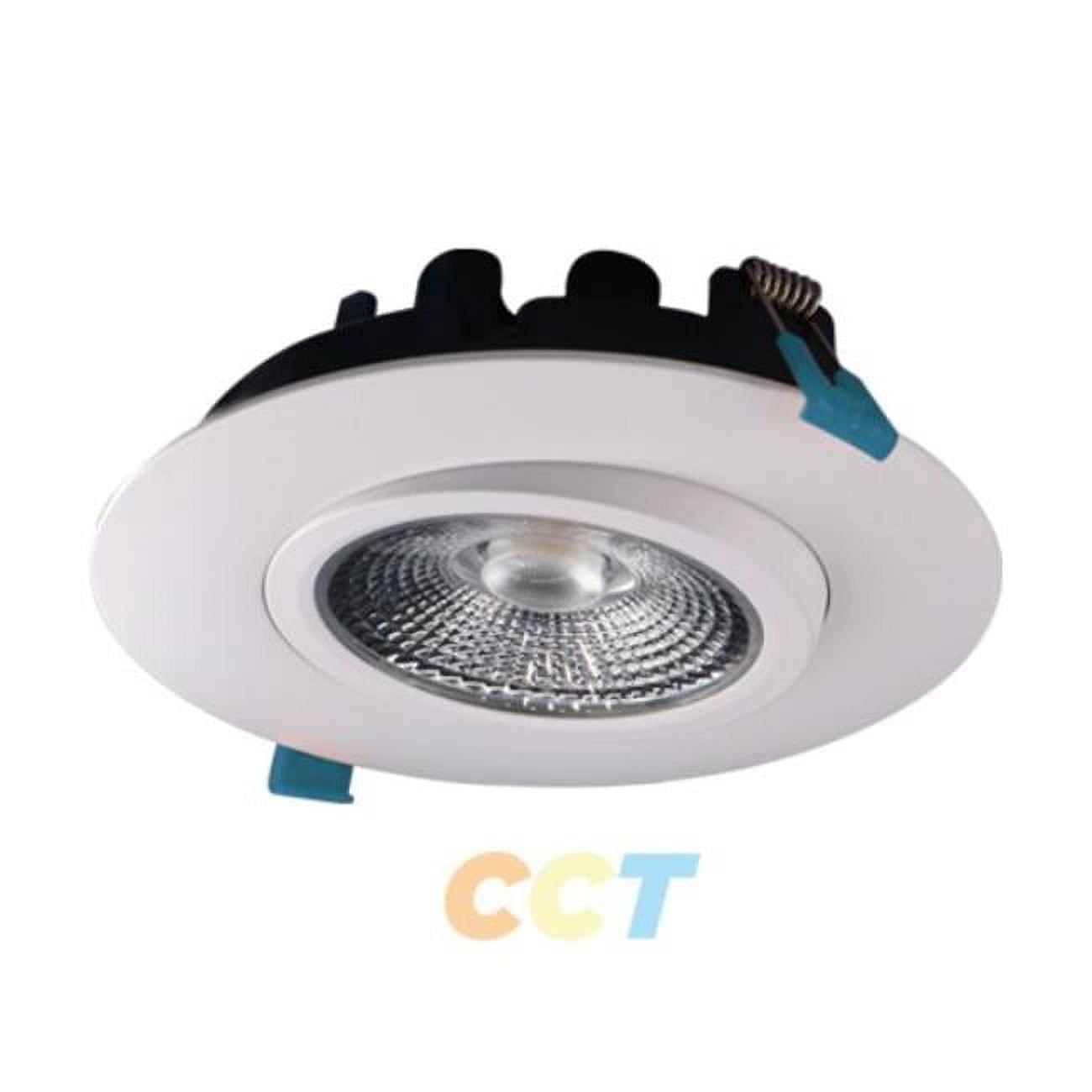 Portor PT-DLG2-R-6I-18W-5CCT 6 in. LED Round Can-Less Gimbal Downlight ...