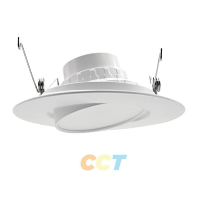 Portor PT-DLR-G-6I-16W-5CCT 6 in. LED Gimbal Retrofit Kit Downlight ...
