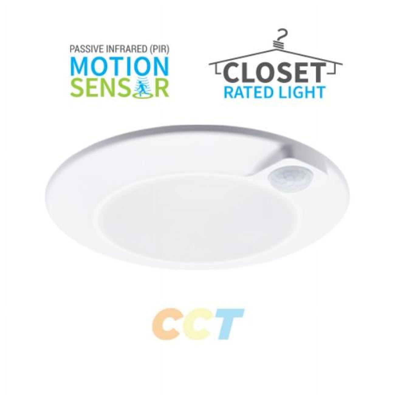 Portor PT-DMS-6I-15W-5CCT 6 in. LED Closet Light with PIR Motion Sensor ...