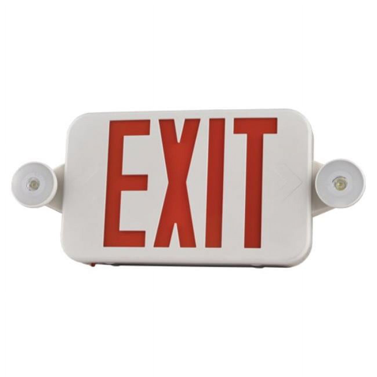 Portor PT-EXL-C-R Round Bi-Color LED Exit Sign & Emergency Light Combo ...