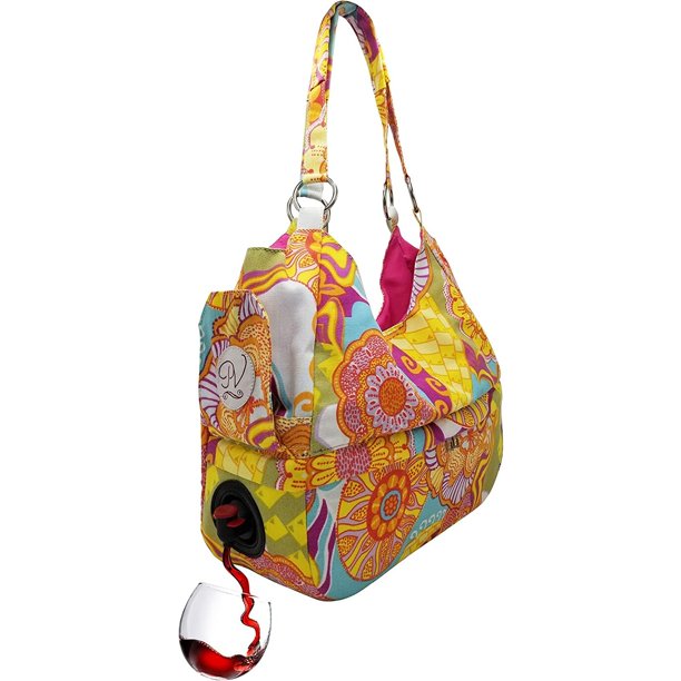 Portovino Swankey Blossom Beverage Tote with Hidden Insulated ...