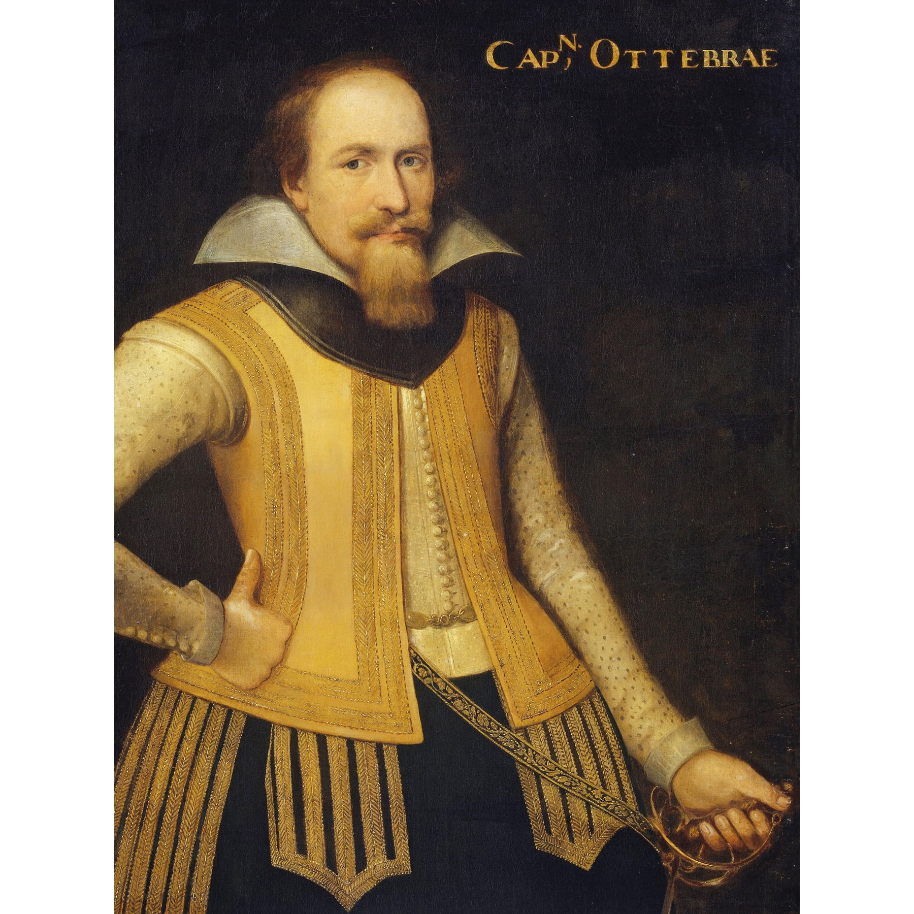 Portrait Captain Otto Brahe Yellow Uniform Extra Large XL Wall Art ...