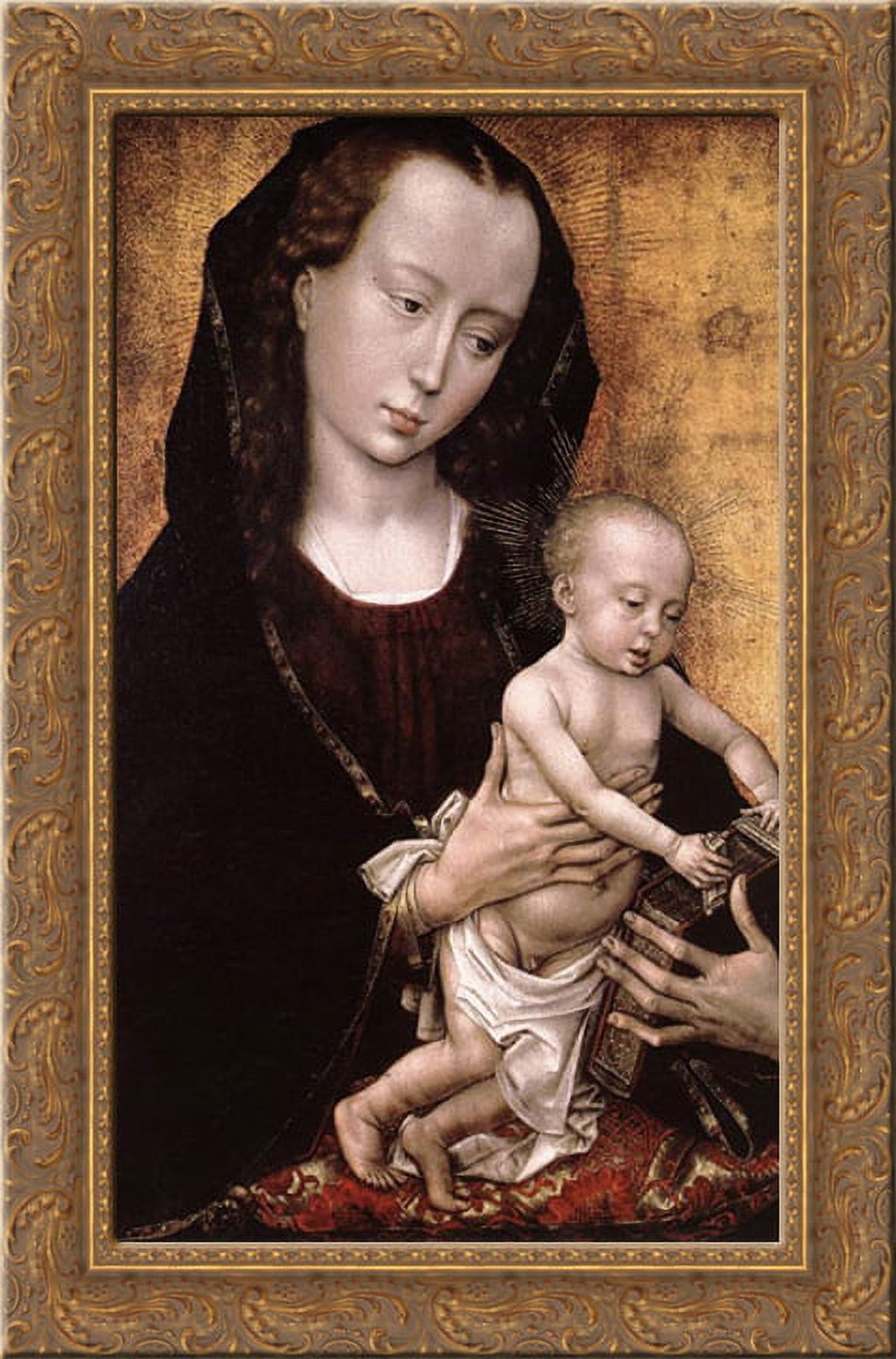 Portrait Diptych of Philippe de Croy: left wing 18x24 Gold Ornate Wood ...