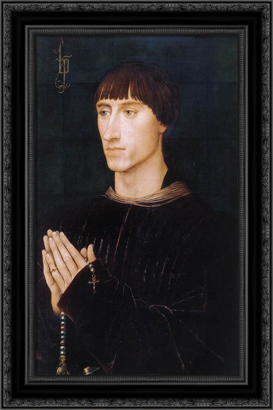 Portrait Diptych of Philippe de Croy: right wing 18x24 Black Ornate ...