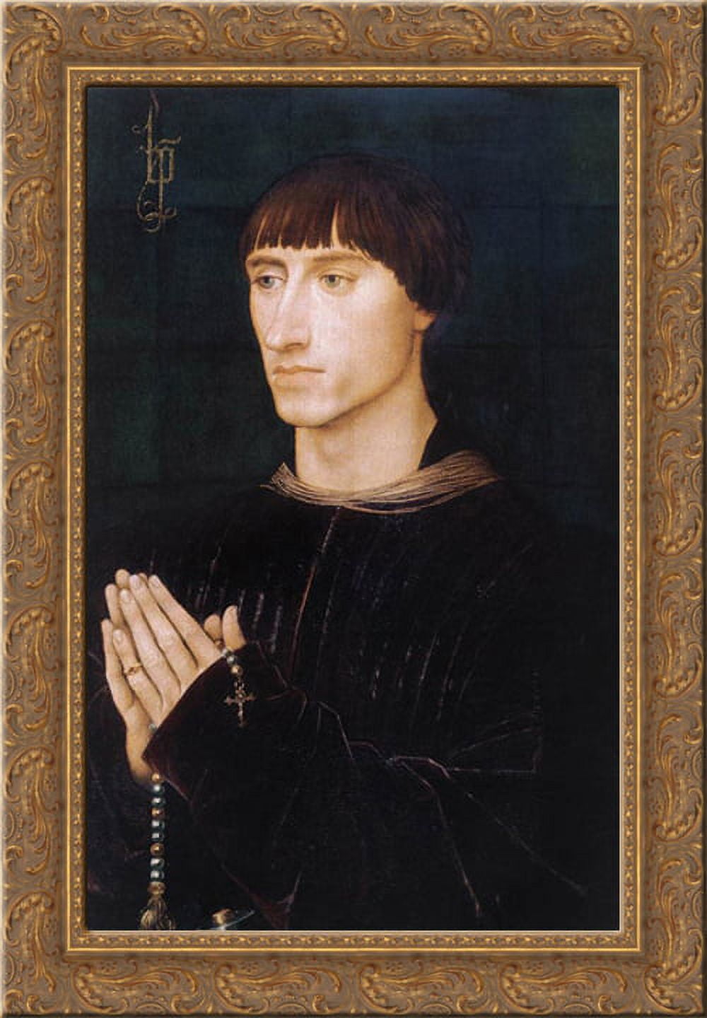 Portrait Diptych of Philippe de Croy: right wing 18x24 Gold Ornate Wood ...