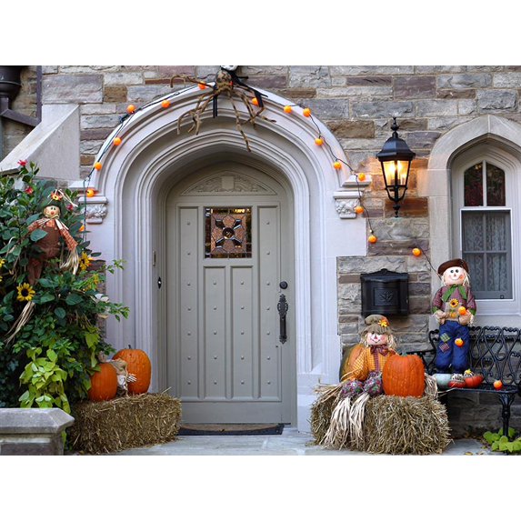 Portrait Door Photography Backdrops Cute Scarecrows Halloween ...