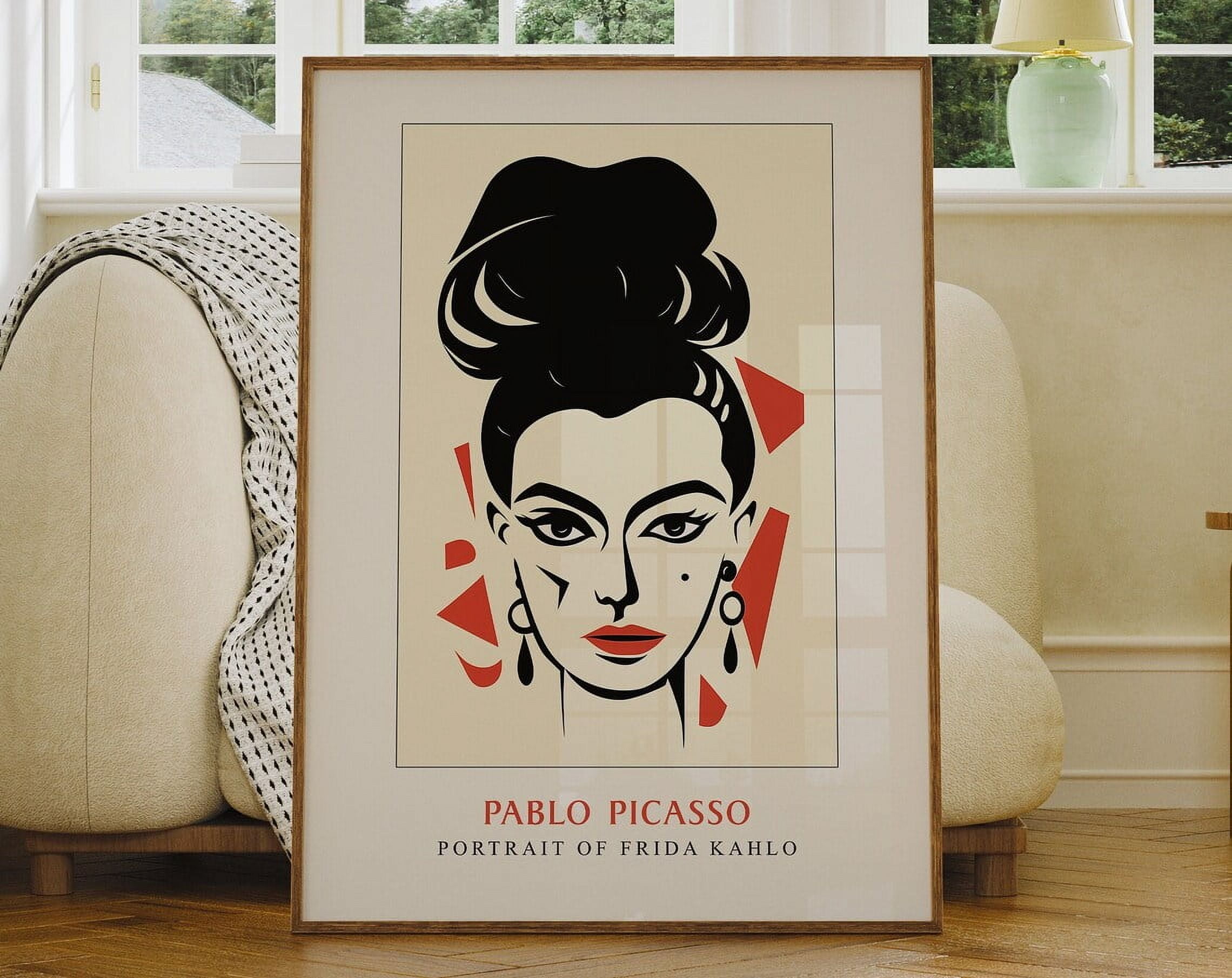 Portrait Of Frida Kahlo By Pablo Picasso, Frida Khalo Print, Abstract ...