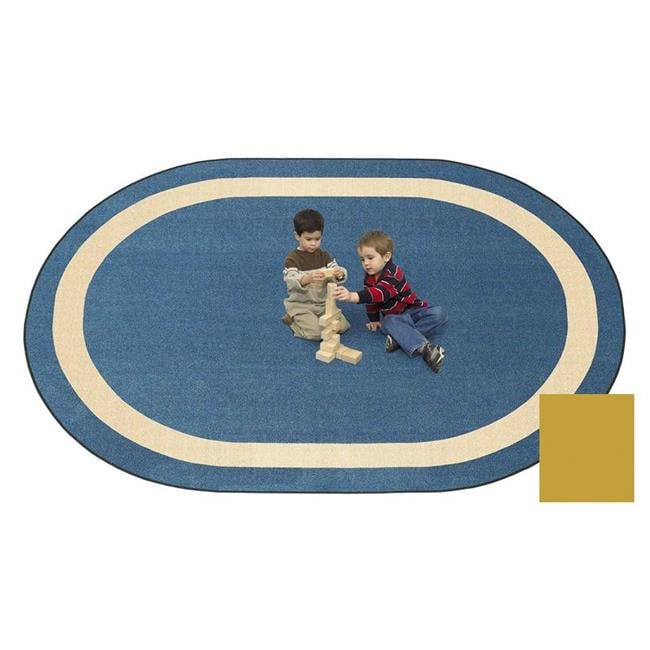 Portrait Goldenrod 5 ft.4 in. x 7 ft.8 in. Oval WearOn Nylon Machine ...