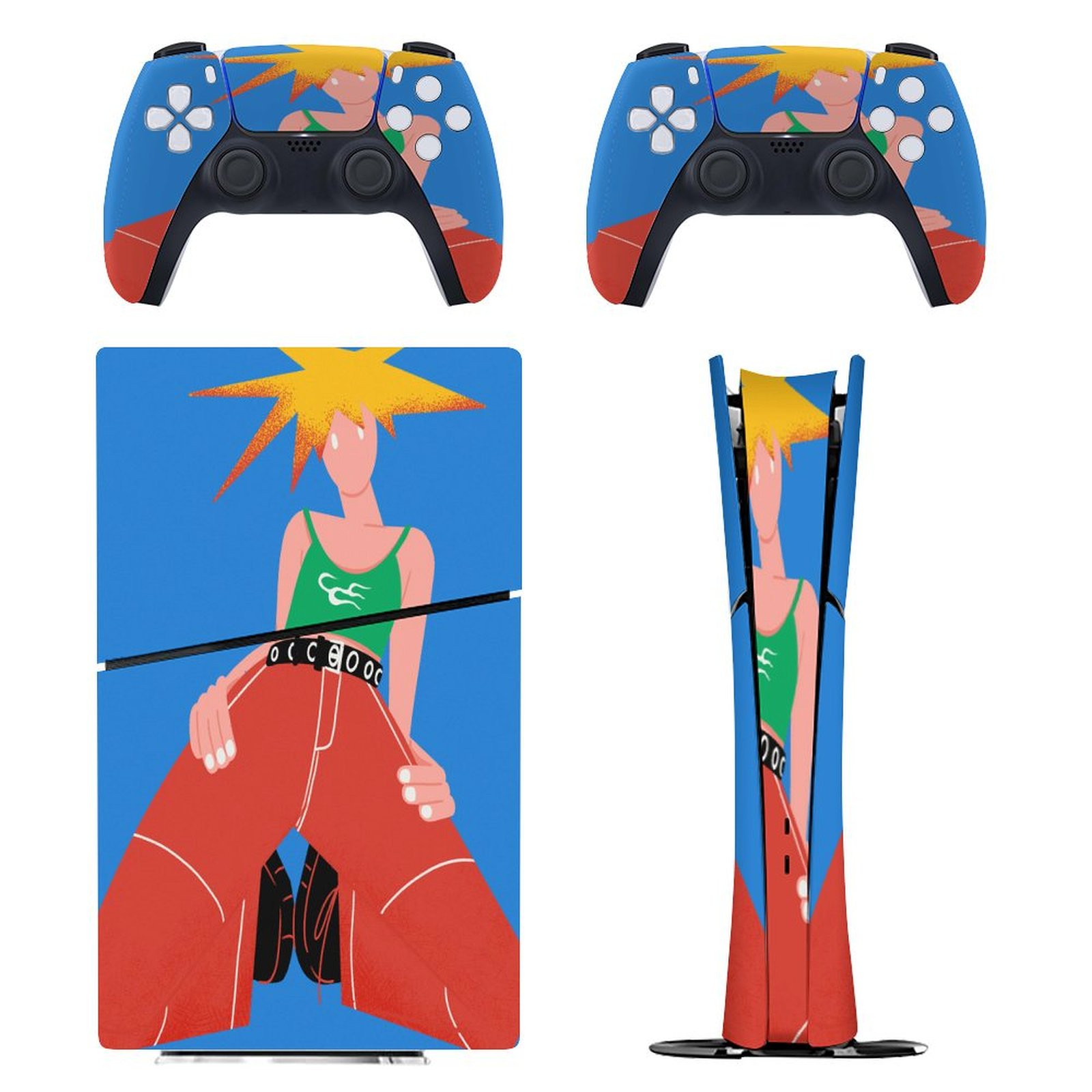 Portrait Illustration 1 PS5/PS5 Slim Digital Disc Skin Sticker For ...