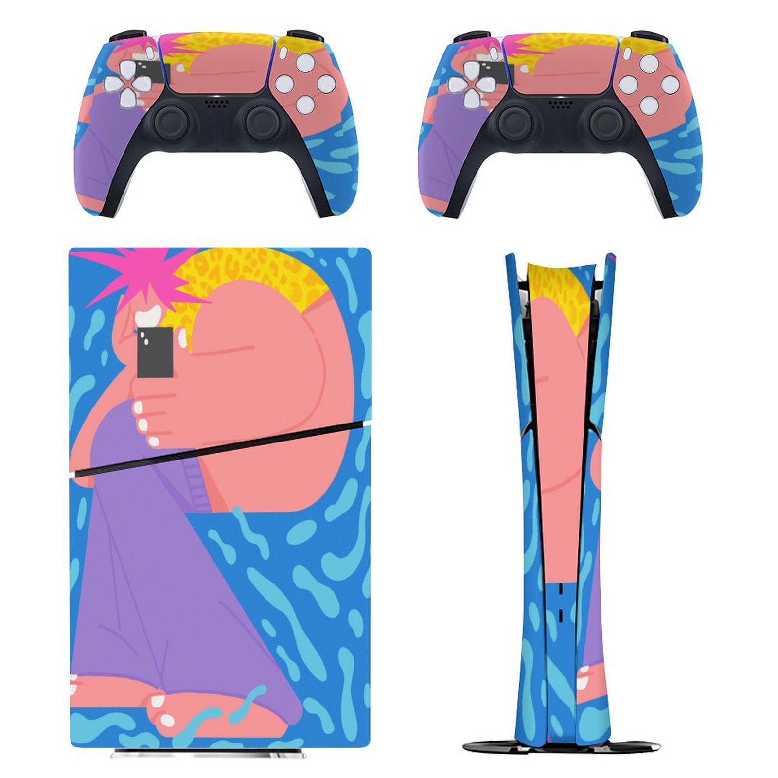 Portrait Illustration PS5/PS5 Slim Digital Disc Skin Sticker For ...