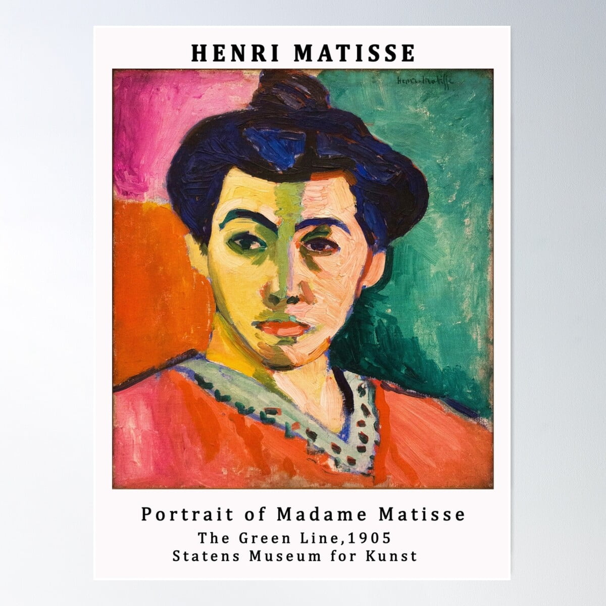 Portrait Of Madame Matisse By Henri Matisse,Matisse Green Liine,Henri ...