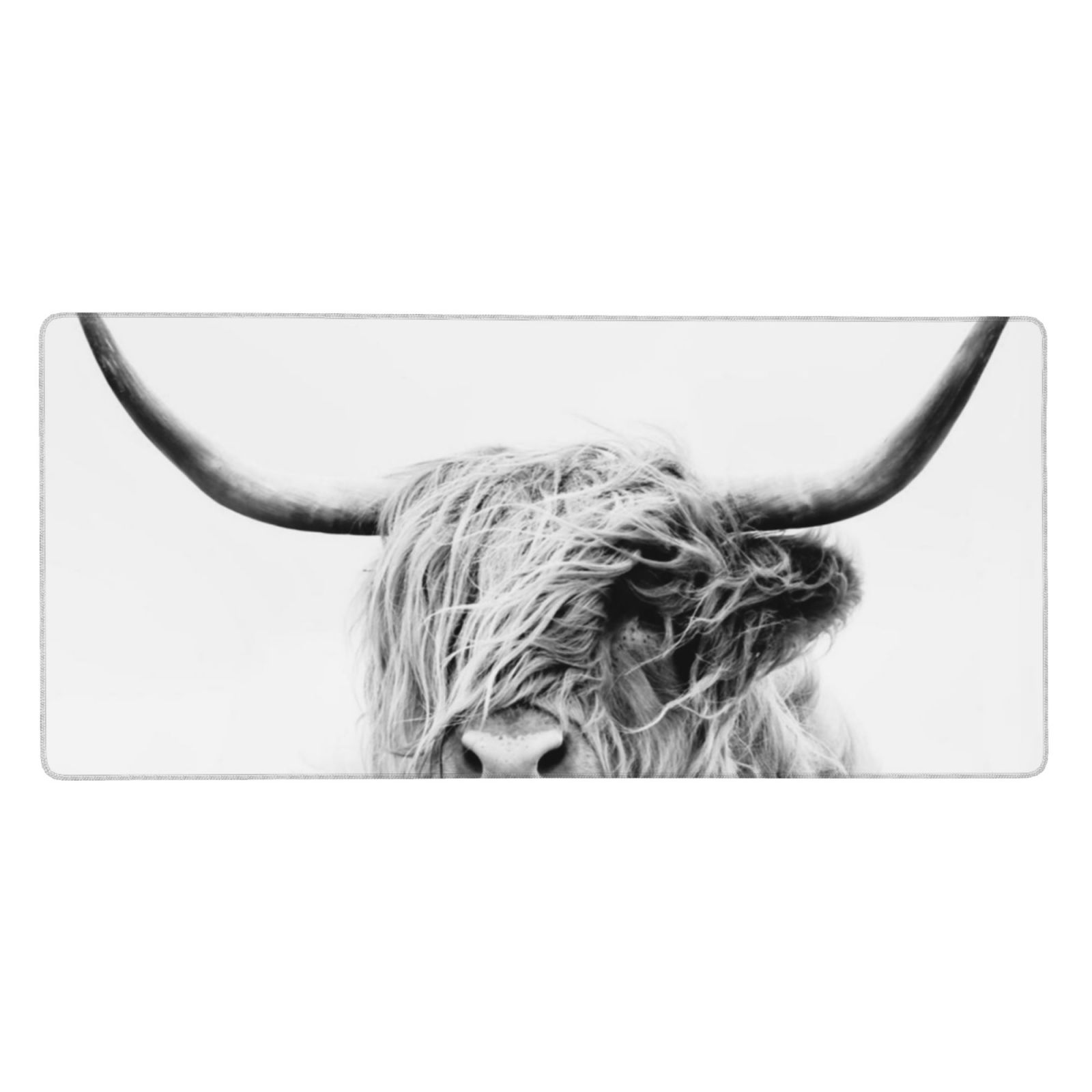Portrait Of A Highland Cow Mousepad Large Mouse Pad Desk Pad Computer ...