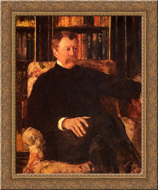 Portrait Of Alexander Cassatt 24x20 Gold Ornate Wood Framed Canvas Art ...