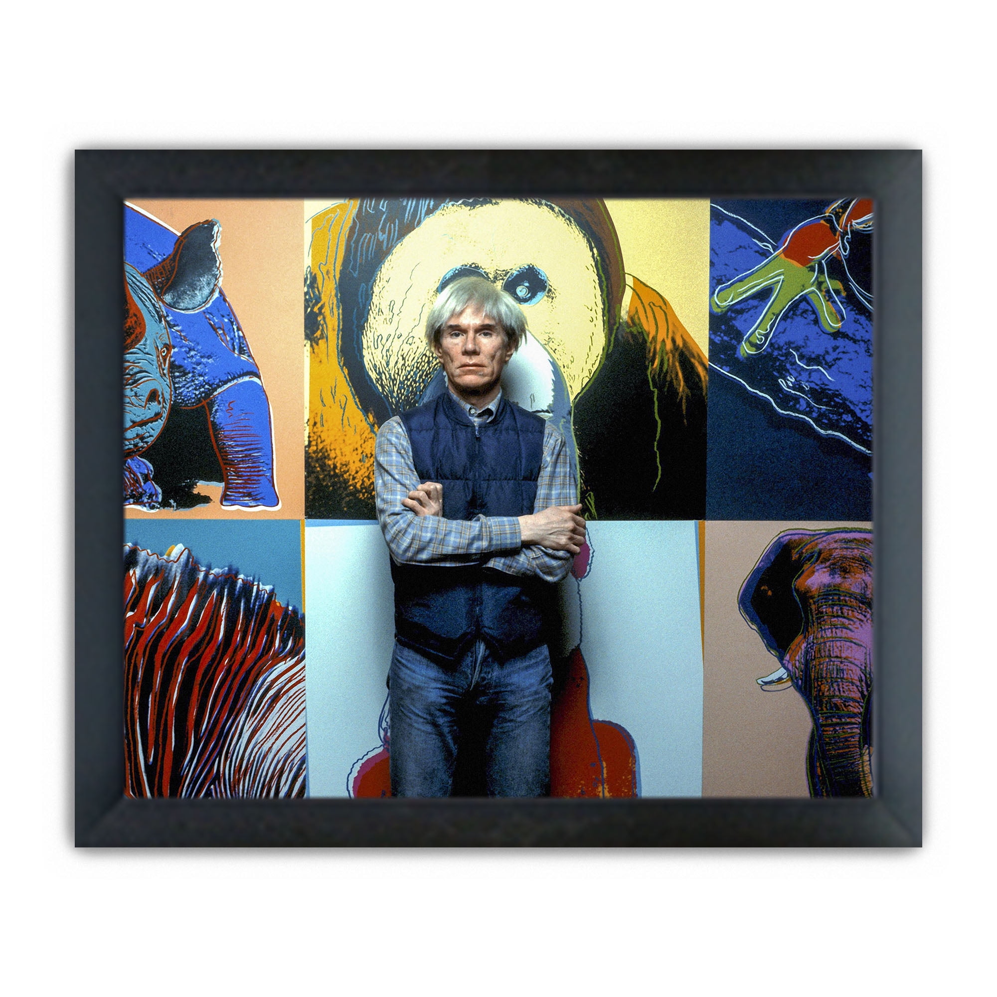 Portrait Of Andy Warhol Standing In Front Of His Work, Pine Barren Tree ...