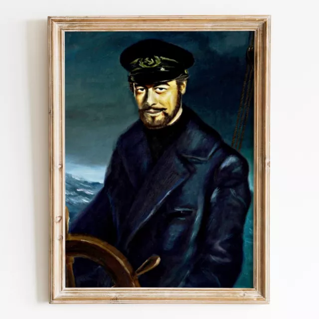 Portrait Of Captain Gregg, Sea Captain Vintage Sea Ocean Wall Art ...