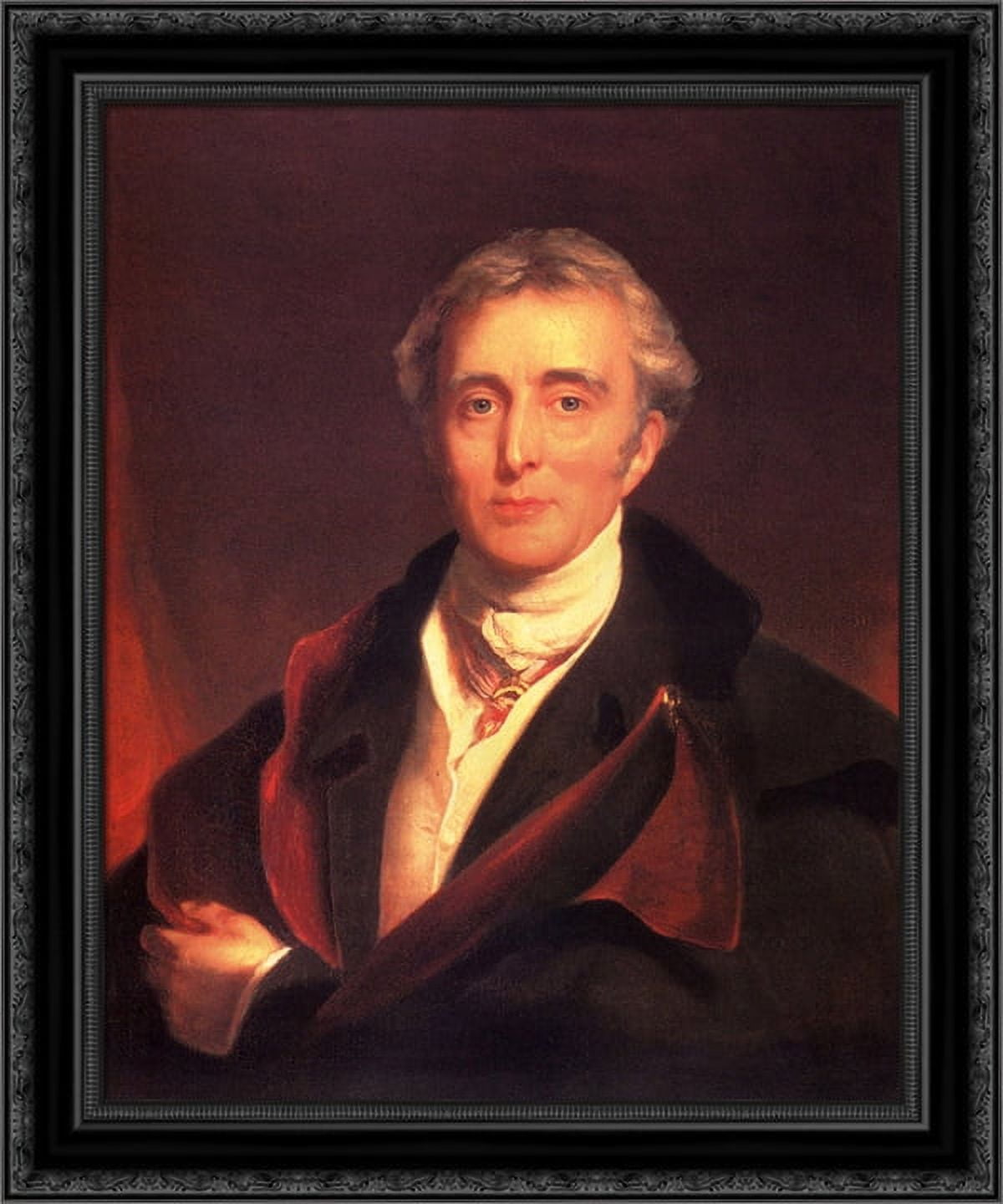 Portrait Of The Duke Of Wellington 20x23 Black Ornate Wood Framed ...