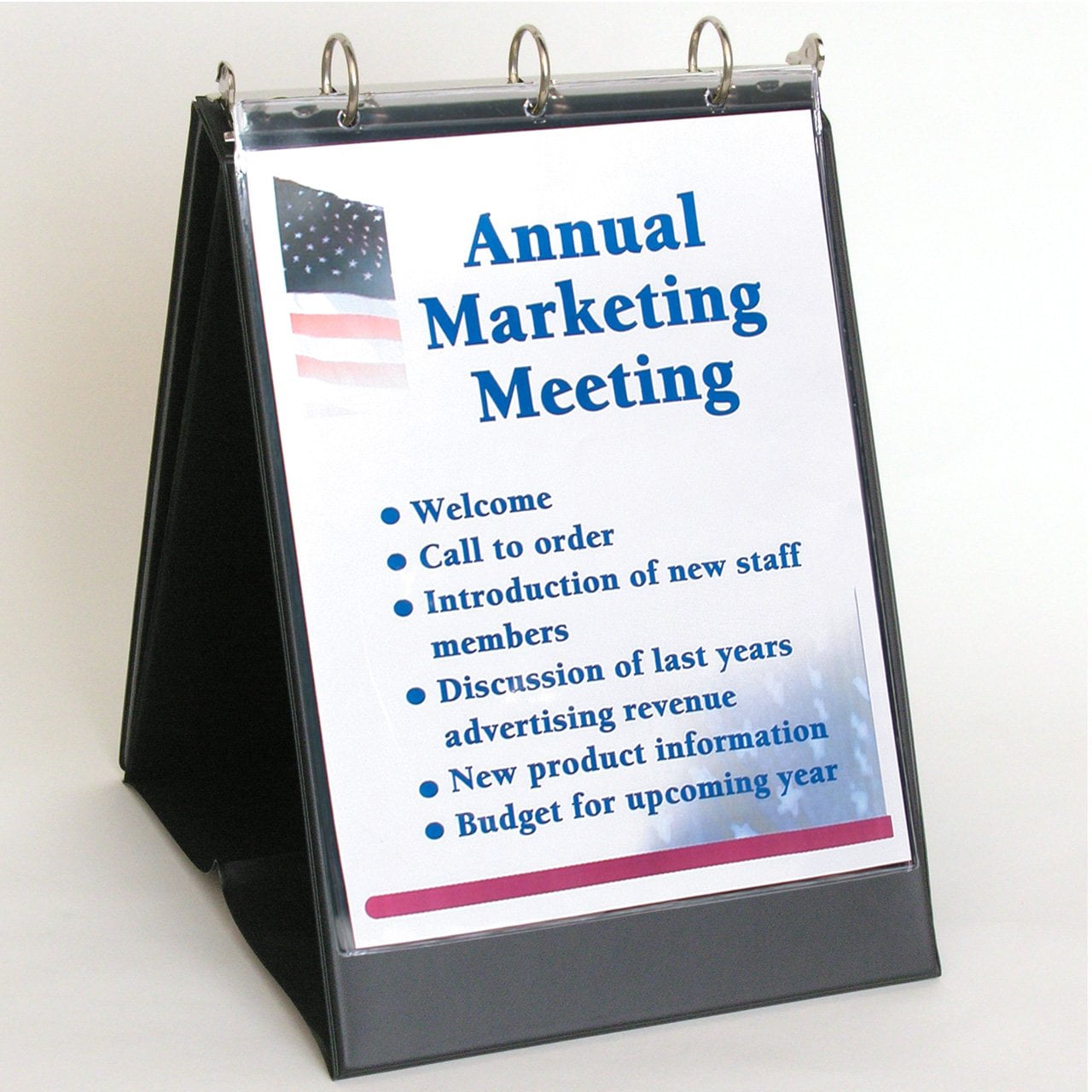 Portrait Orientation Flip Chart Binder Easel, 3 Pack Black, 8.5x11 ...