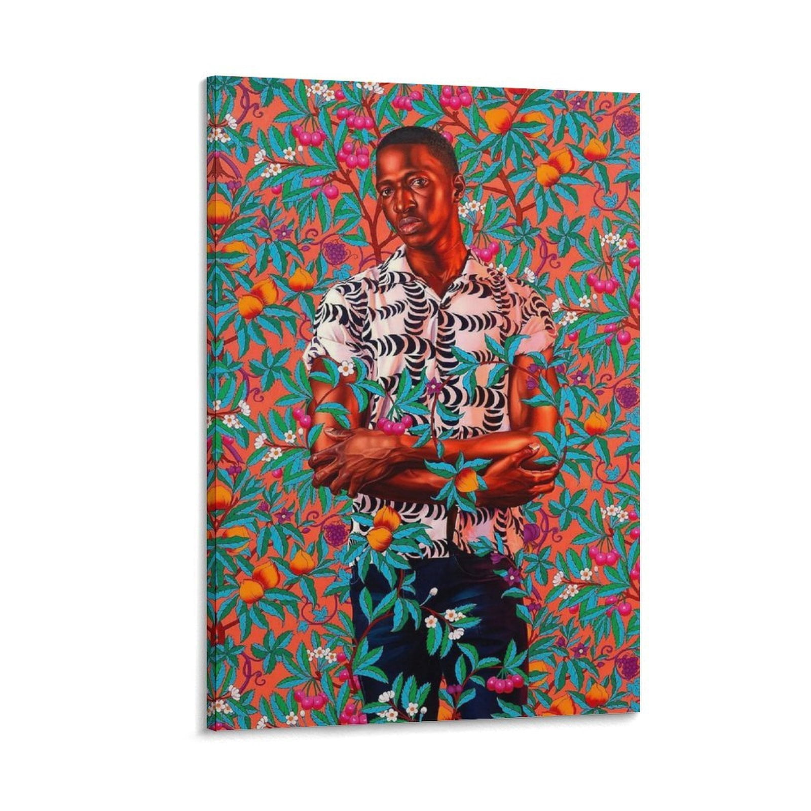 Portrait Painter Kehinde Wiley Painting Art Poster (1) Canvas Wall Art ...