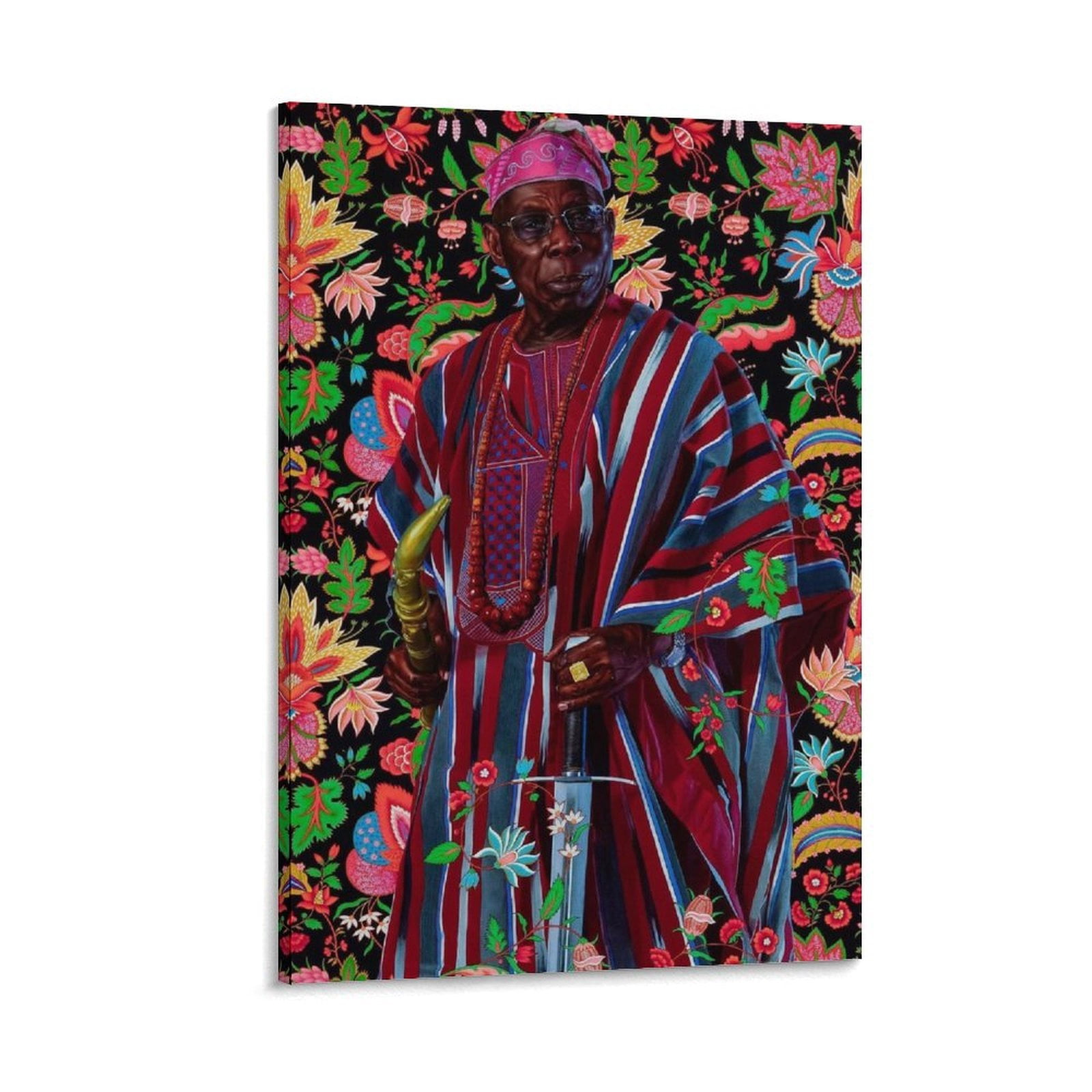 Portrait Painter Kehinde Wiley Painting Art Poster (48) Canvas Art ...