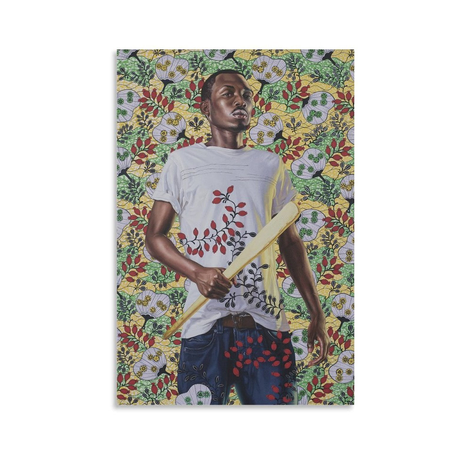 Portrait Painter Kehinde Wiley Painting Poster (17) Canvas Wall Art ...