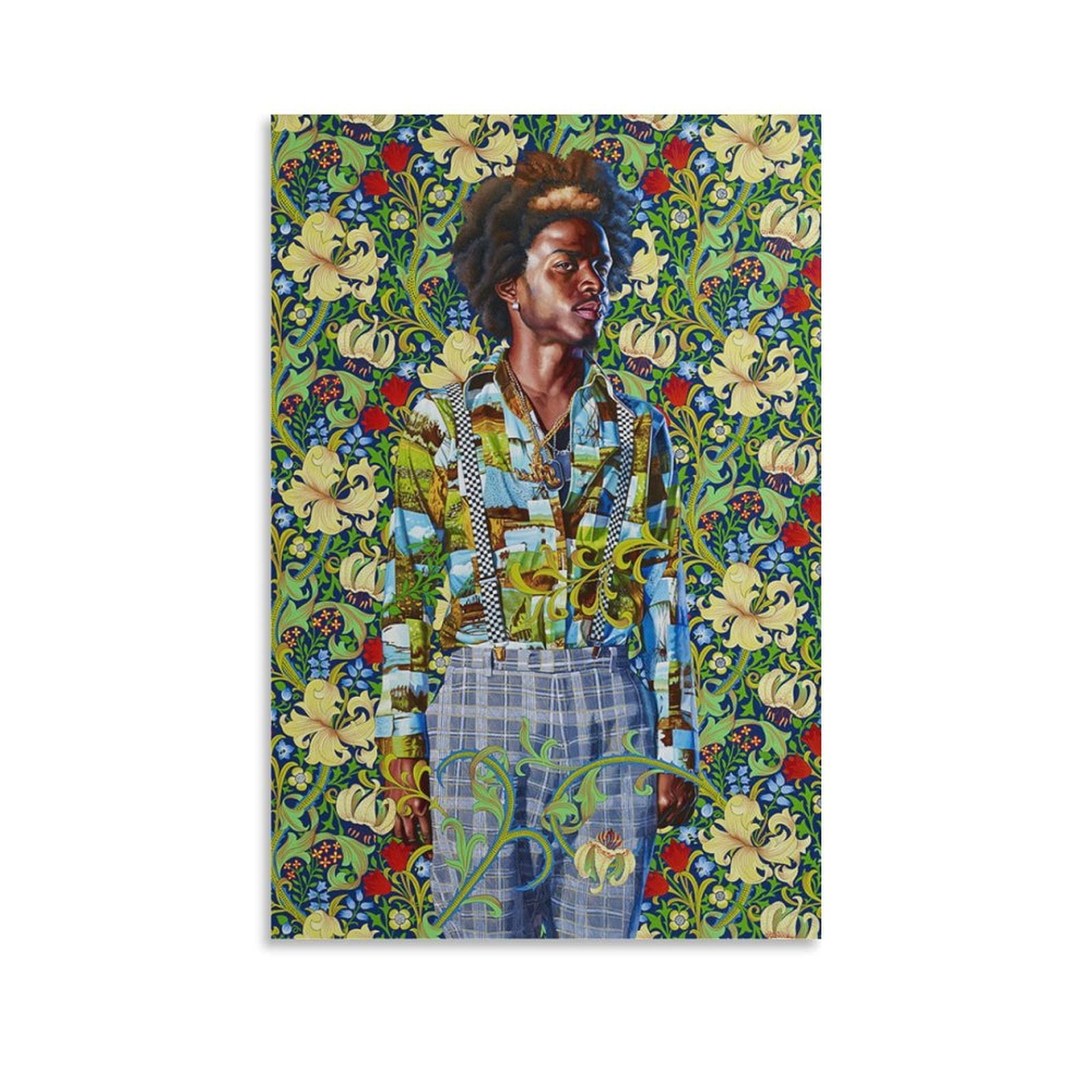 Portrait Painter Kehinde Wiley Painting Poster (5) Canvas Wall Art ...