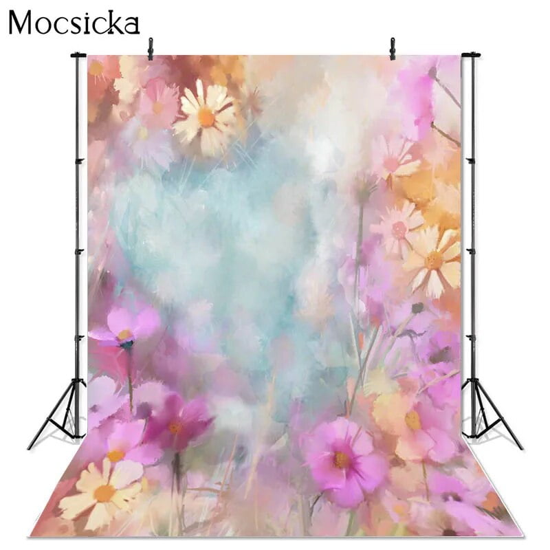 Portrait Photography Backdrop for Photo Studio Floral Newborn Birthday ...