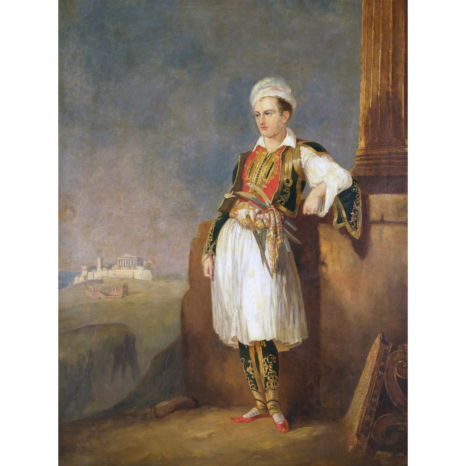 Portrait Poet Lord Byron Greek Costume Painting Royal Historic Extra ...