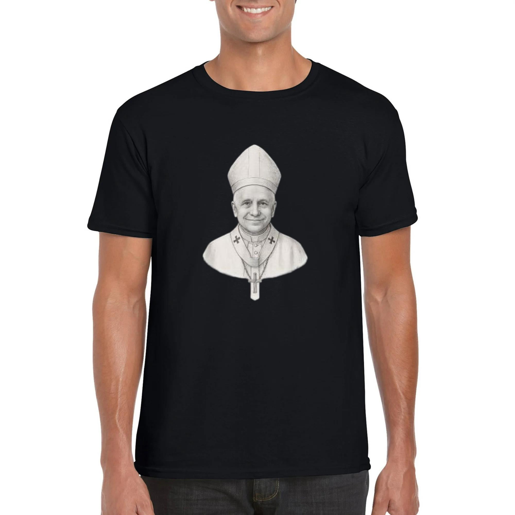 Portrait Pope Leo XIV Artistic Catholic Tribute Religious Graphic T-Shirt, for men & women, up ...