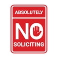 Portrait Round Absolutely No Soliciting Sign (Red) - Small - Walmart.com