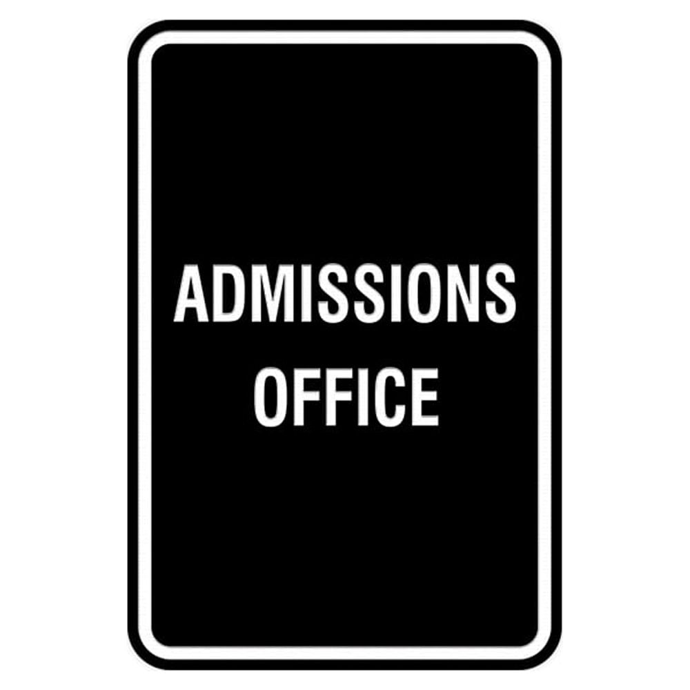 Portrait Round Admissions Office Sign (Black) - Large 6" x 8" - Walmart.com