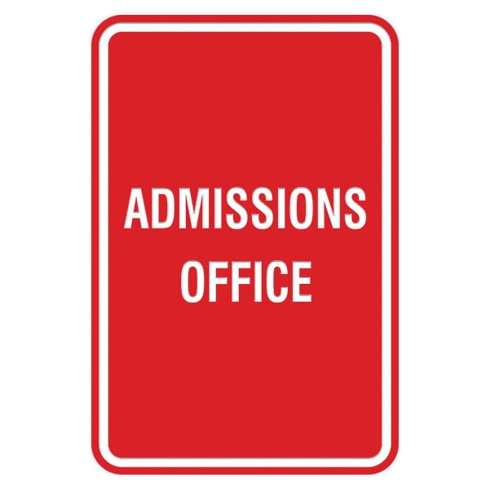 Portrait Round Admissions Office Sign (Red) - Large 6" x 8" - Walmart.com