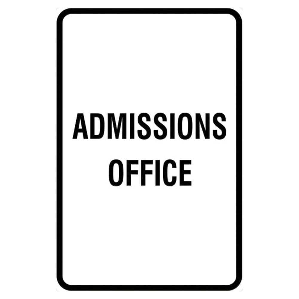 Portrait Round Admissions Office Sign (White) - Large 6" x 8" - Walmart.com