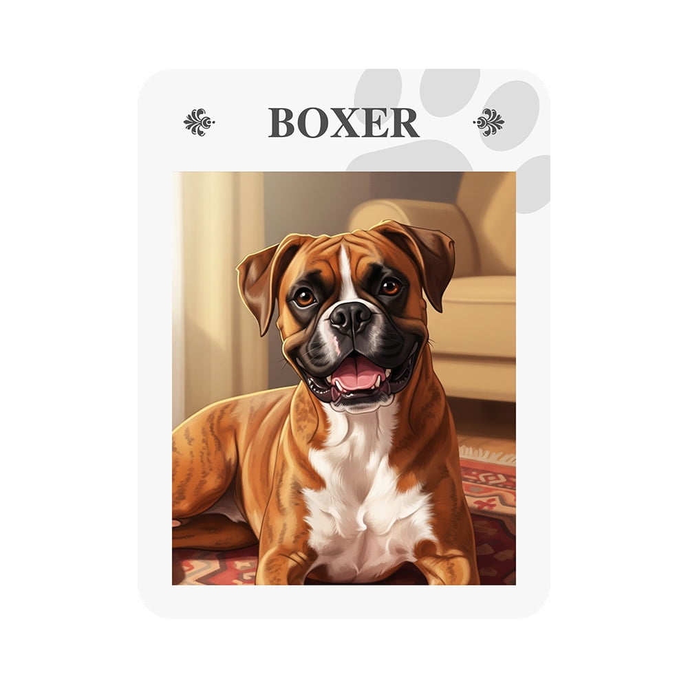Portrait Round Boxer Wall or Door Sign | Classic Style Dog Breed Door ...