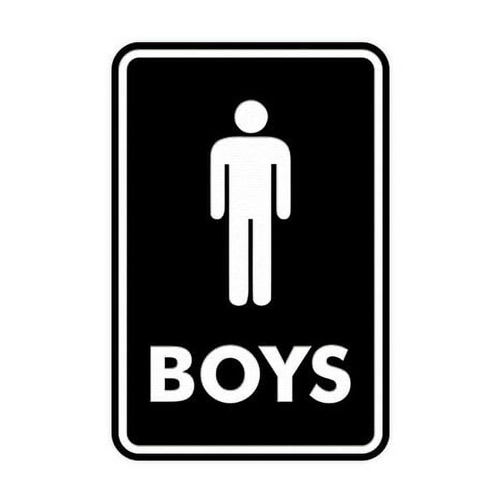 Portrait Round Boys Restroom Sign SIZE: 8" x 12" - Walmart.com
