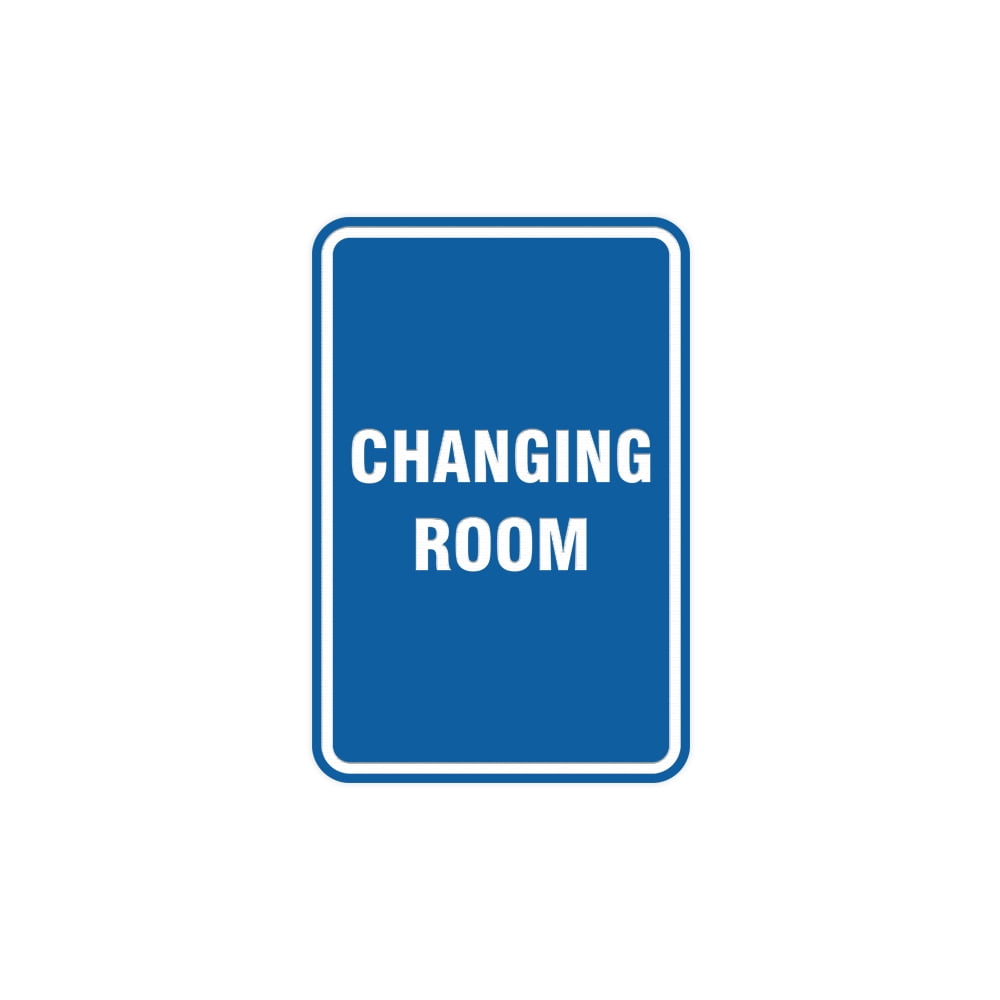 Portrait Round Changing Room Sign (Blue) - Large 6" x 8" - Walmart.com