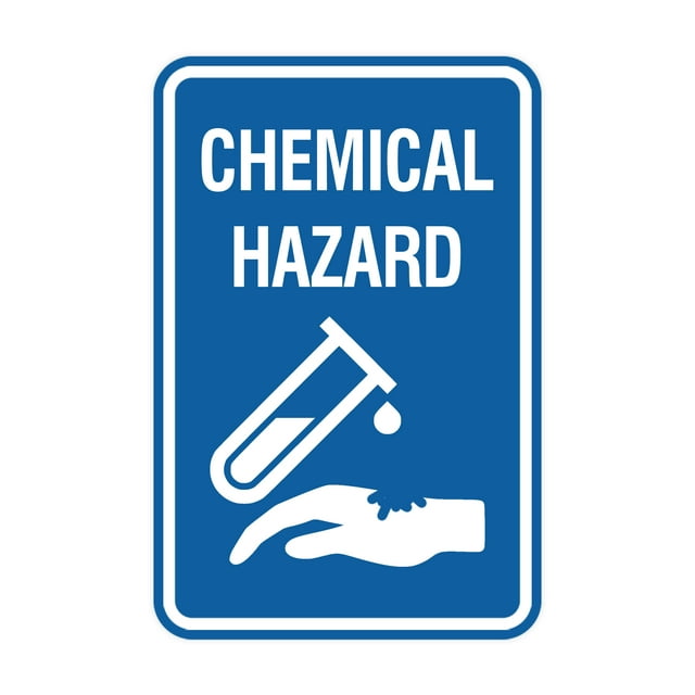 Portrait Round Chemical Hazard Sign (Blue) - Small - Walmart.com