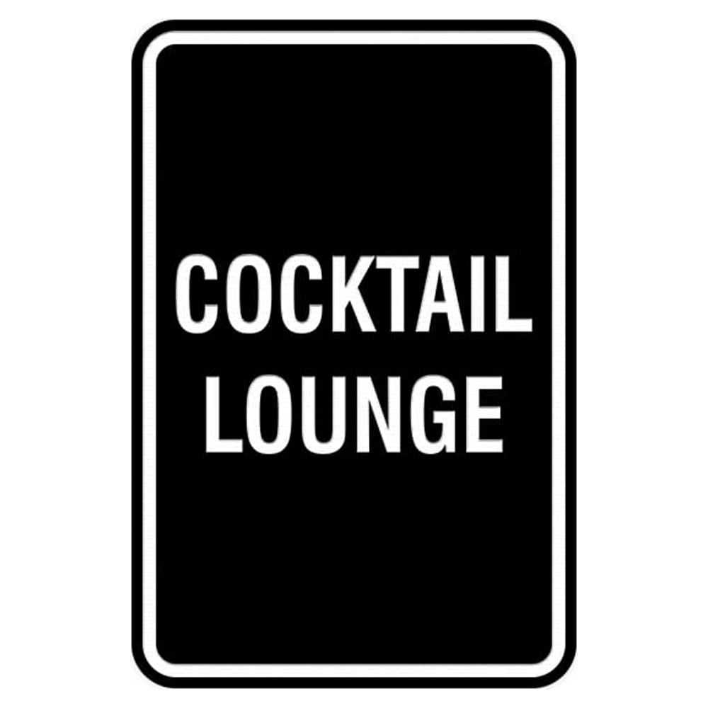Portrait Round Cocktail Lounge Sign (Black) - Large 6" x 8" - Walmart.com