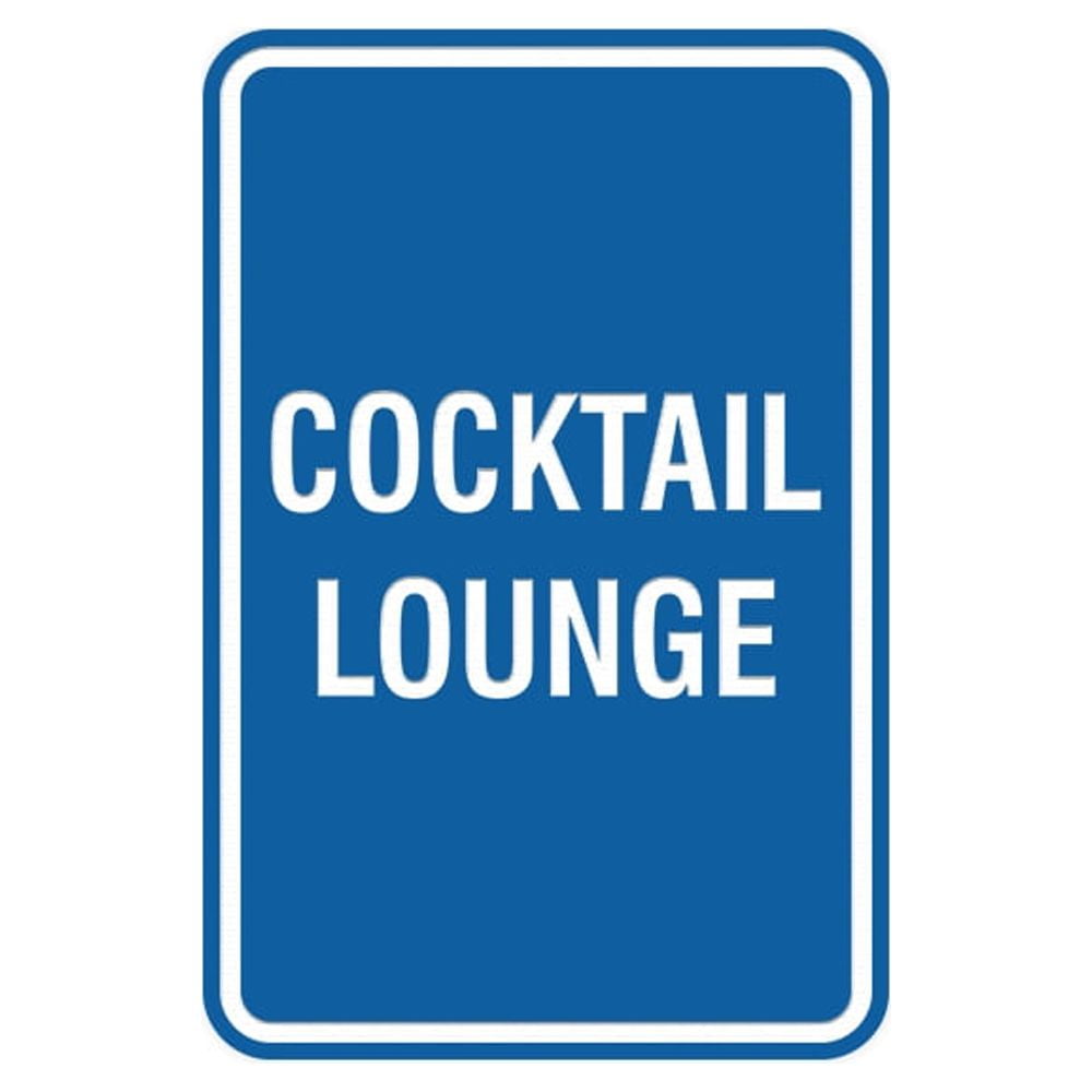 Portrait Round Cocktail Lounge Sign (Blue) - Large 6" x 8" - Walmart.com