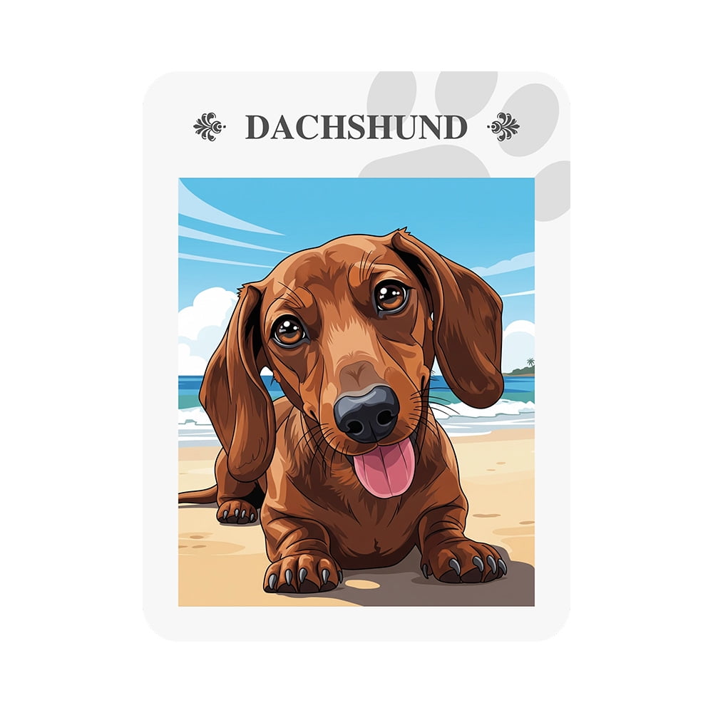 Portrait Round Dachshund Wall or Door Sign | Classic Style Dog Breed ...